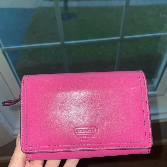 Coach | Bags | Coach Pink Mini Wallet | Poshmark